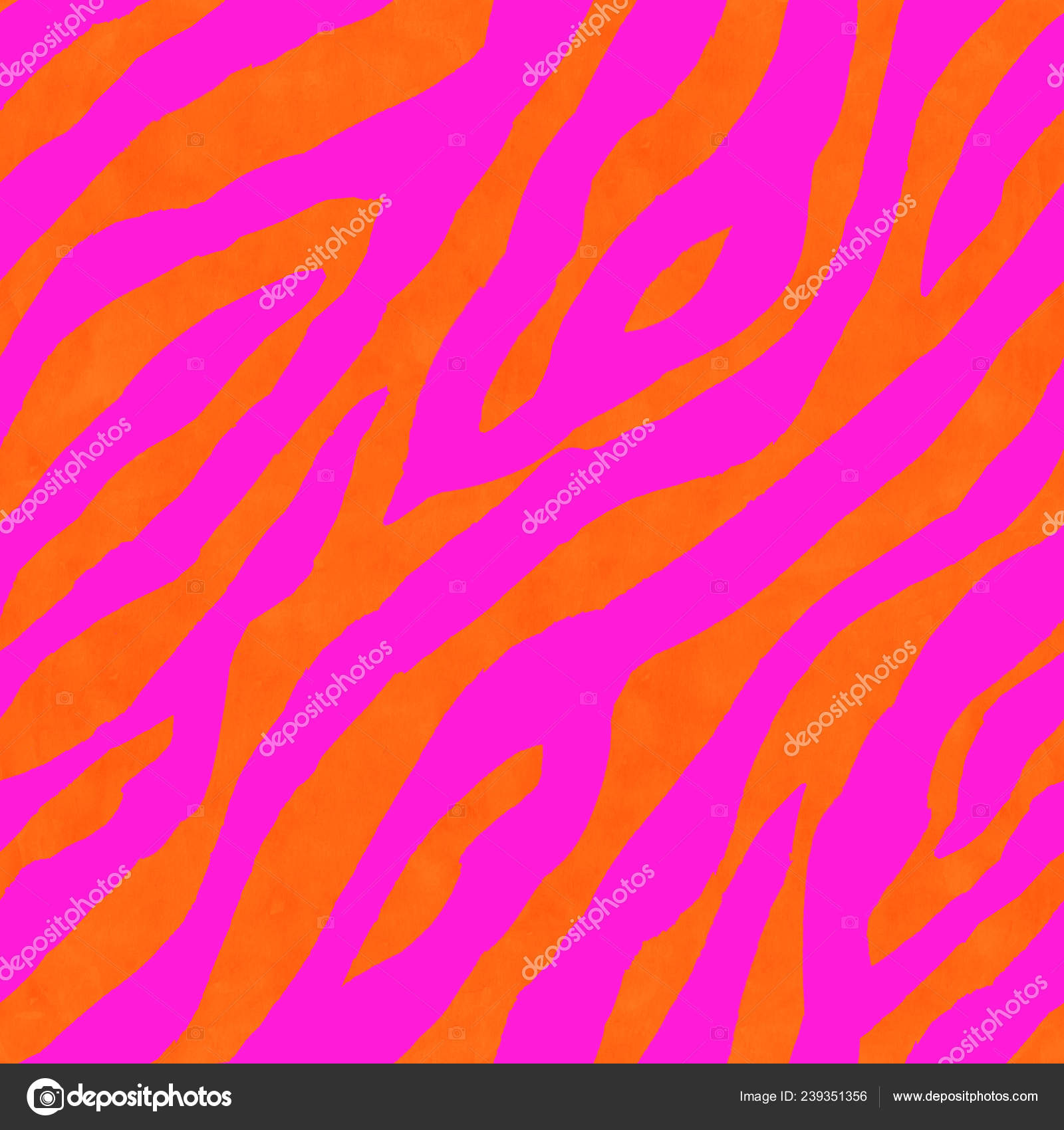 Orange Zebra Print Pattern