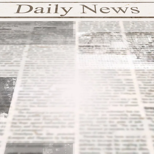 Daily news newspaper with headline and old unreadable text. Vintage ...
