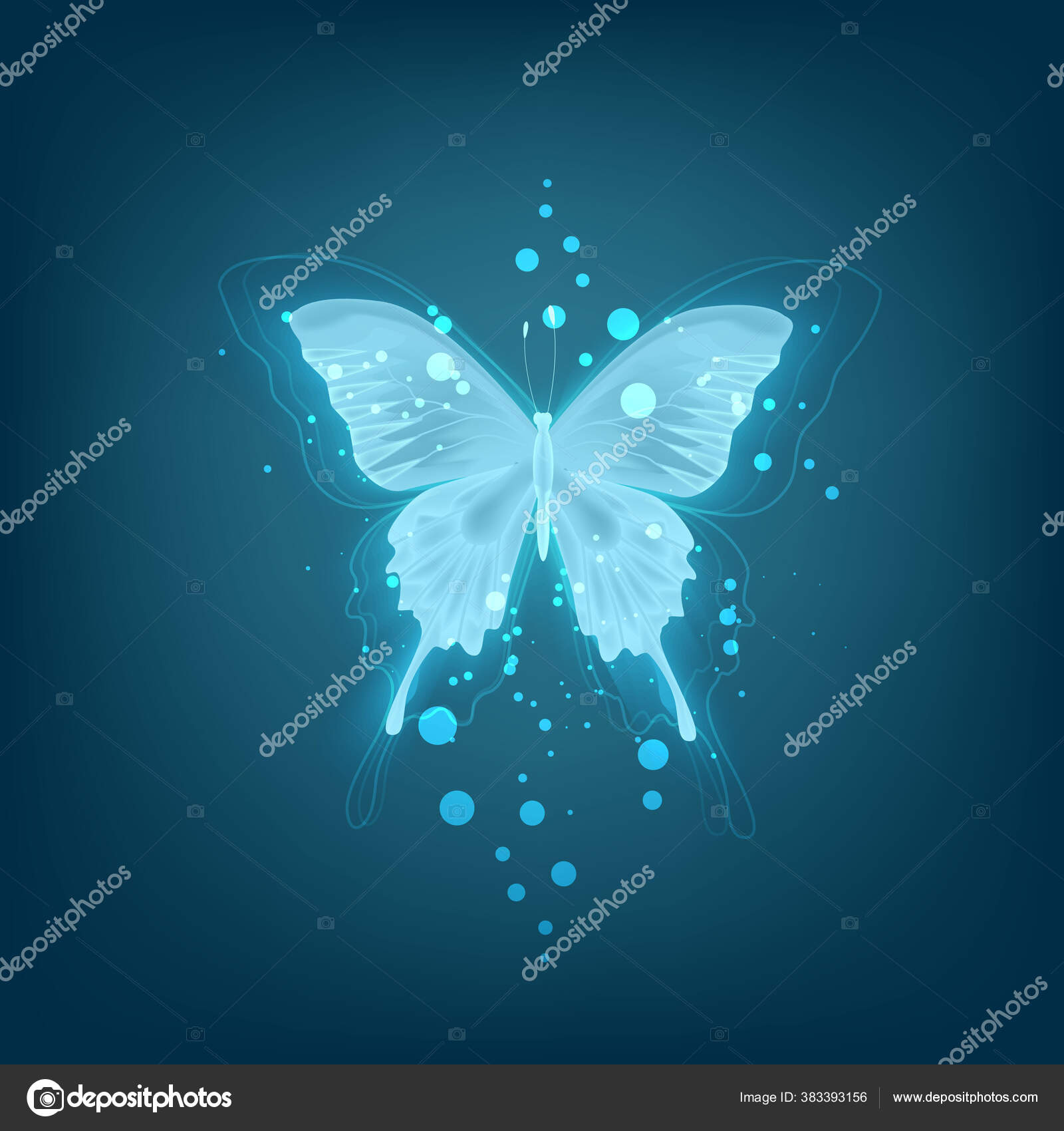 Neon Butterfly Wallpaper
