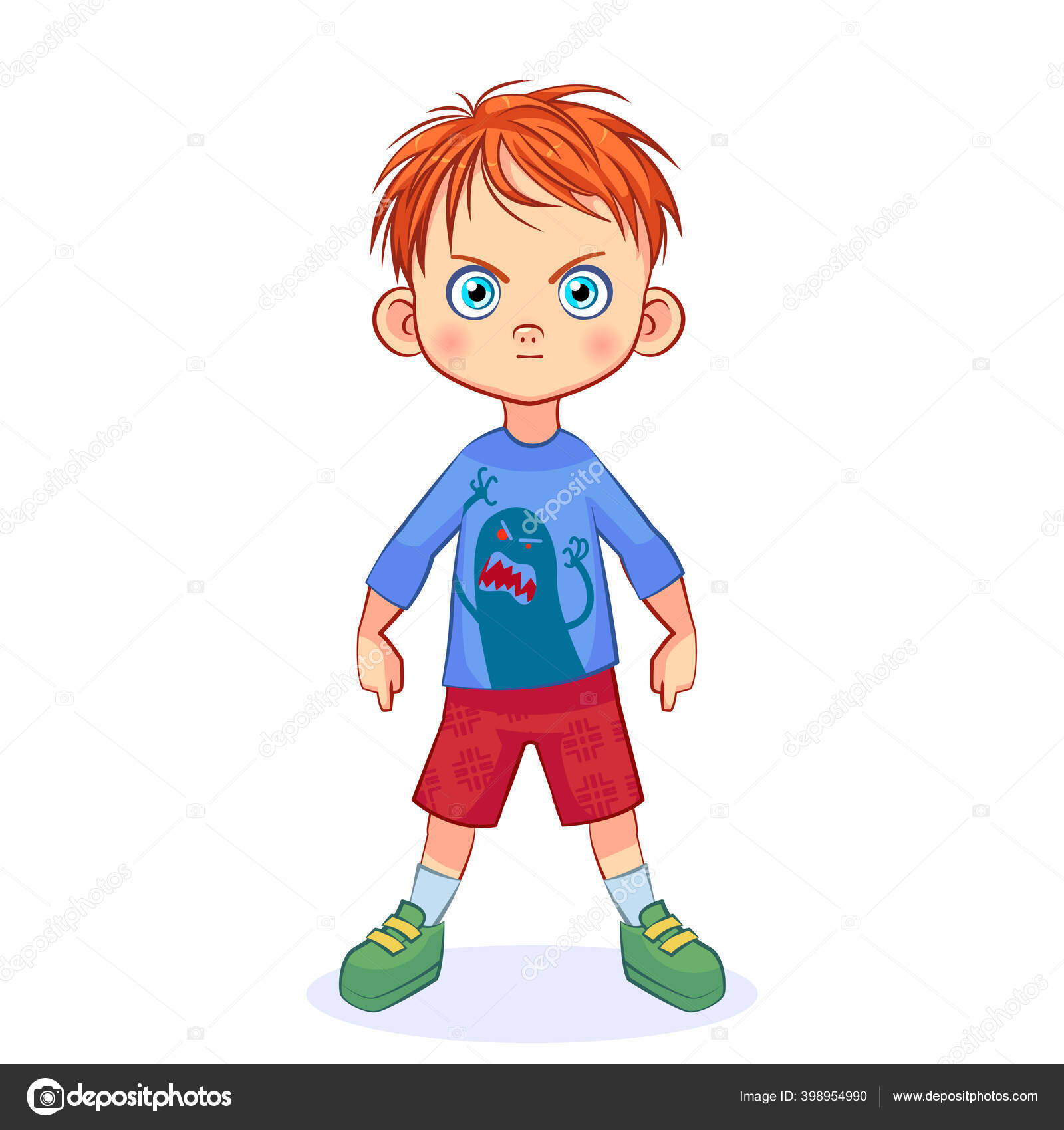 Mean Little Boy Cartoon