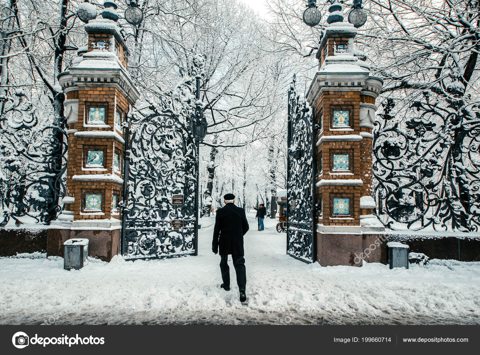 Open Carved Cast Iron Gates Famous Lattice Fence Mikhailovsky Garden ...
