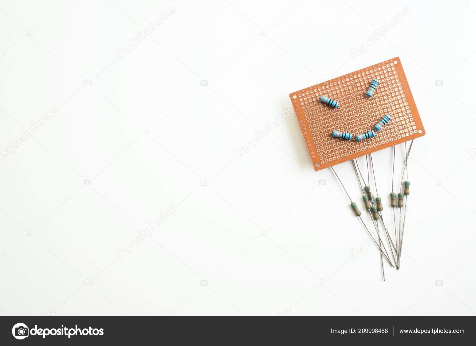 Blank Circuit Board Emoji Face Made Resistors — Stock Photo © beso_q ...
