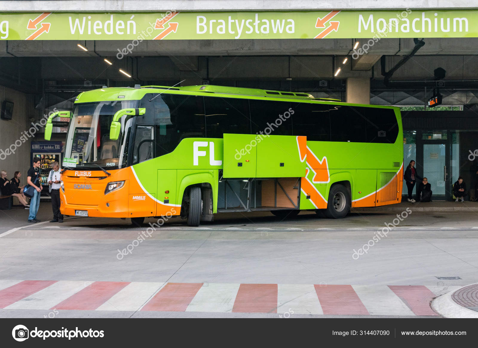 Flixbus bus at Krakow MDA bus station. – Stock Editorial Photo ...
