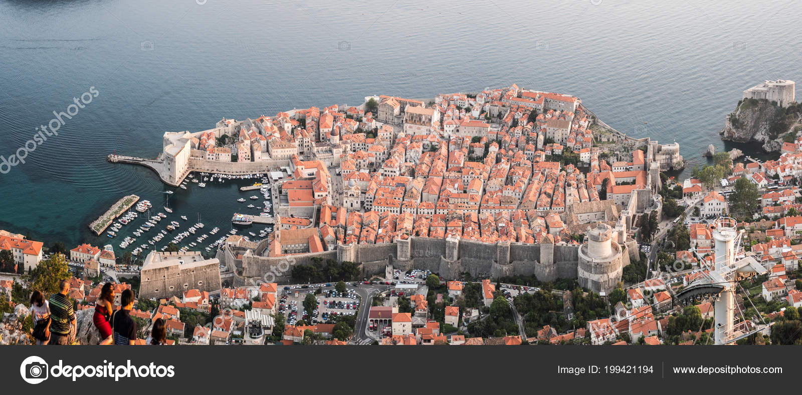 Beautiful Panoramic View Looking Mount Srd Old Town Dubrovnik Croatia ...