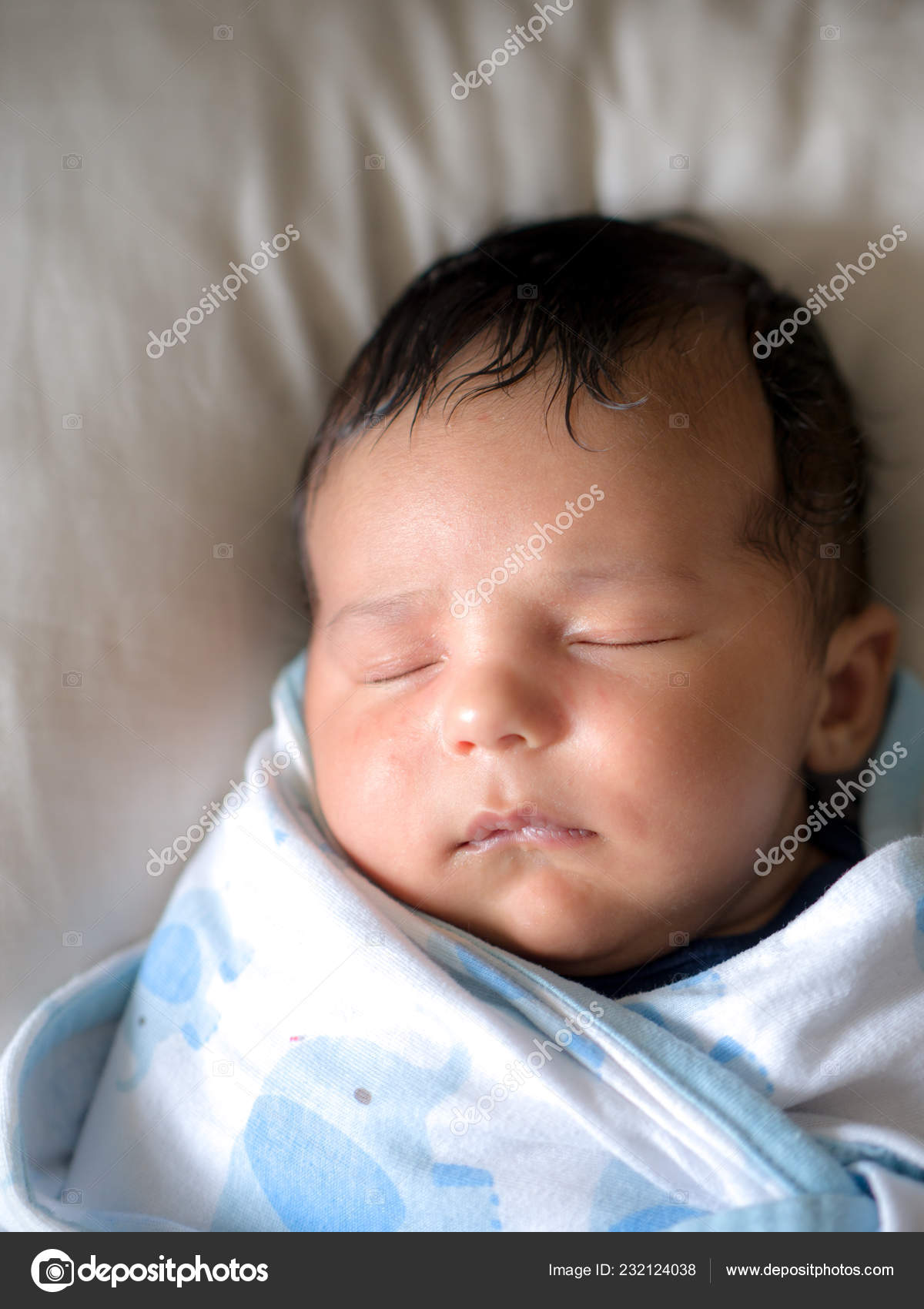 Newborn Baby Boy Dark Hair
