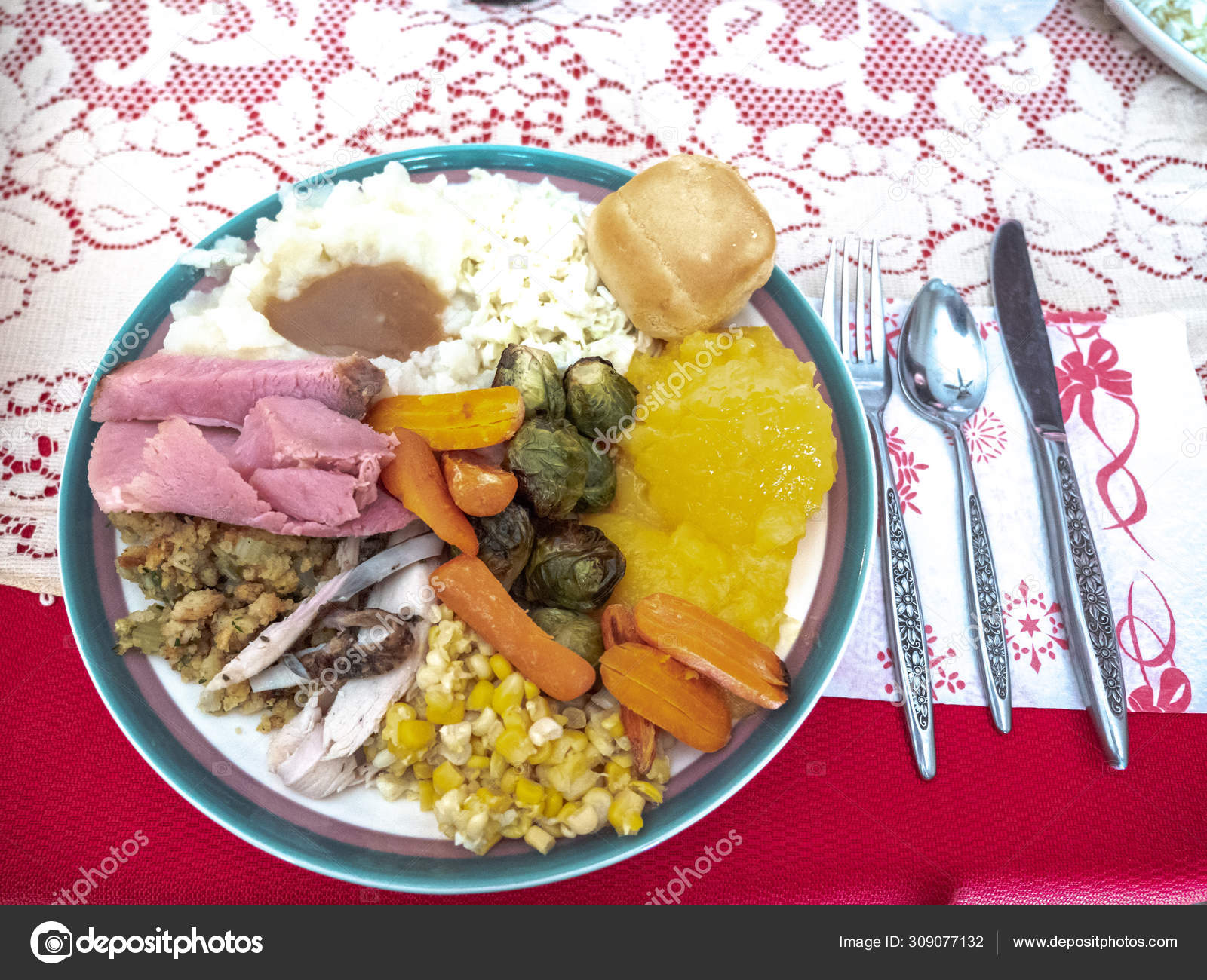 Overflowing Plate Of Food