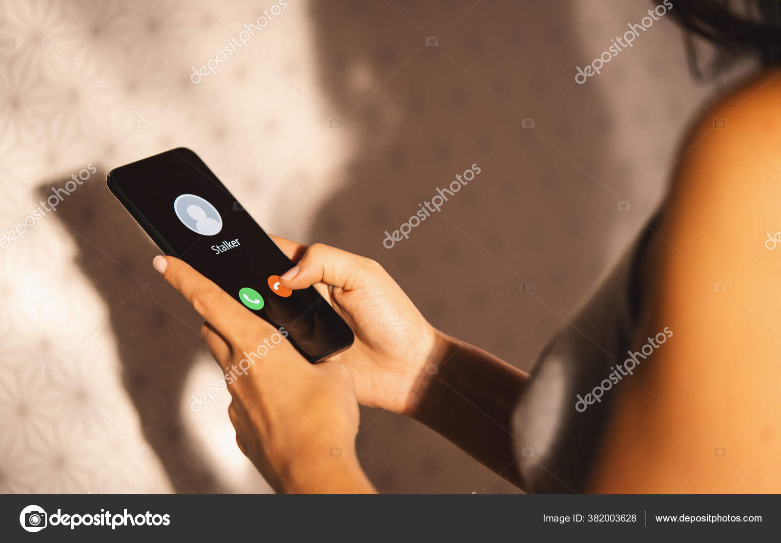 Phone Call Anonymous Stalker Stalking Bullying Phone Concept Stalker ...
