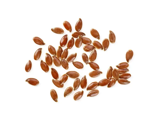 Flax Seeds Curved Group Isolated White Background Top View Linseeds Stock Photo by ©domnitsky ...