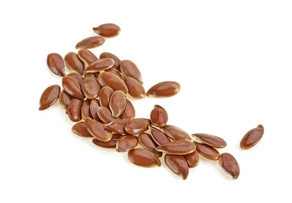 Flax Seeds Curved Group Isolated White Background Top View Linseeds Stock Photo by ©domnitsky ...