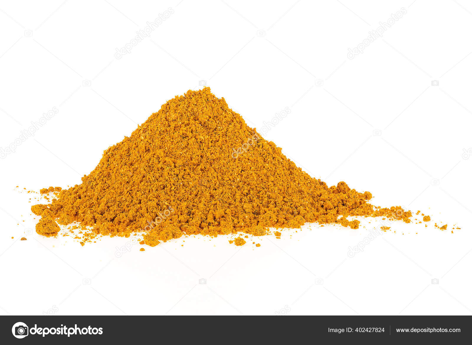 Curry Powder Isolated White Background Mixture Spices Dried Herbs Stock ...