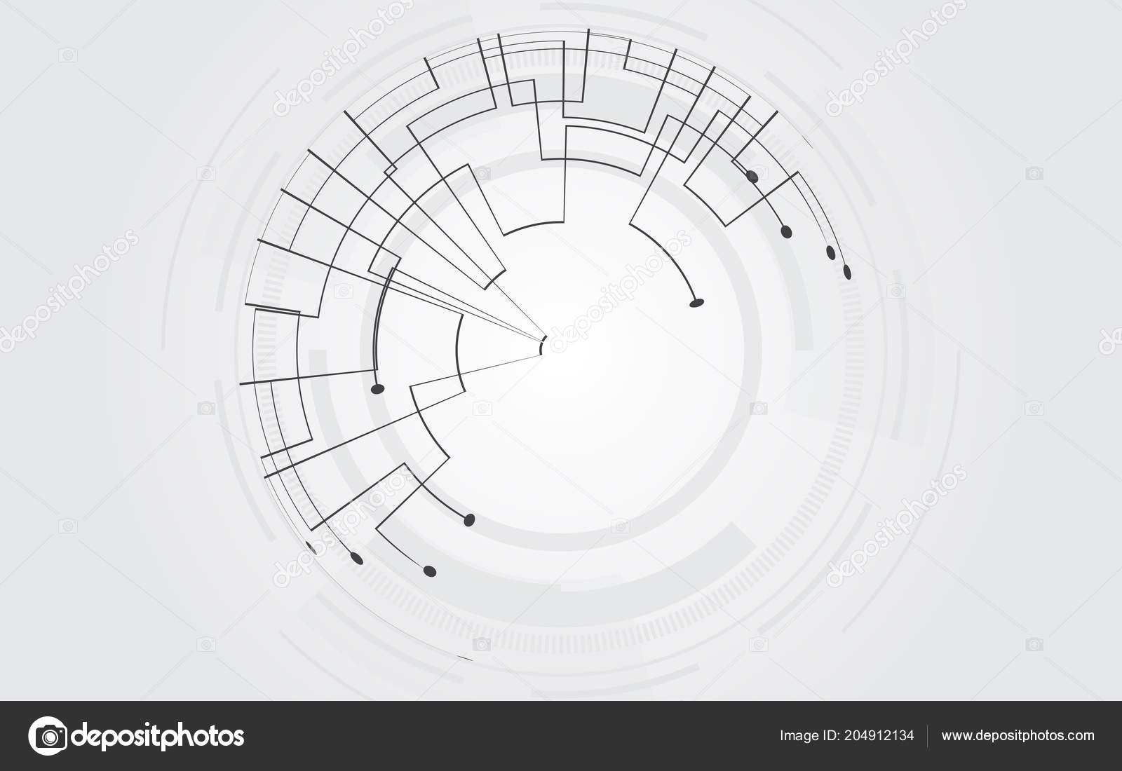Grey White Abstract Technology Background Various Technology Elements ...