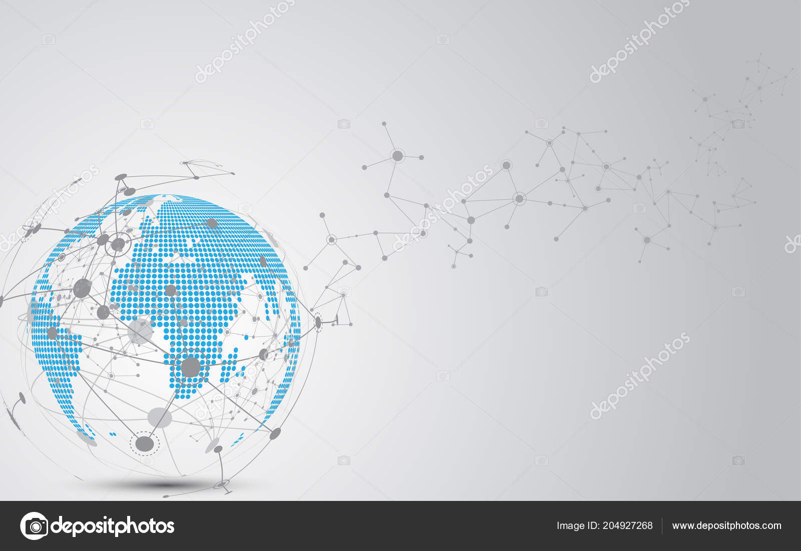 Global Network Connection World Map Abstract Technology Background ...