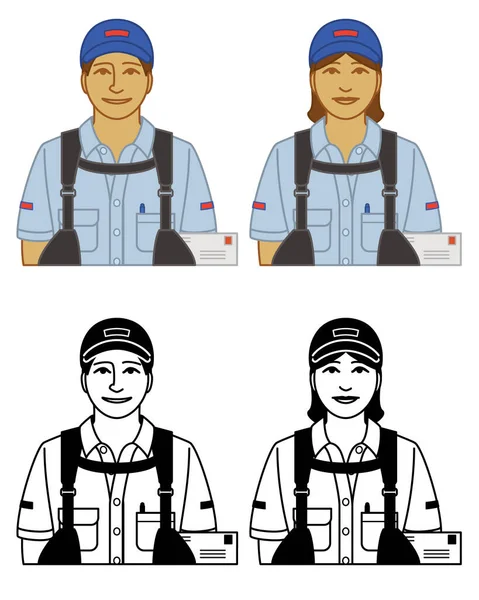 Female mail carrier Vector Art Stock Images | Depositphotos