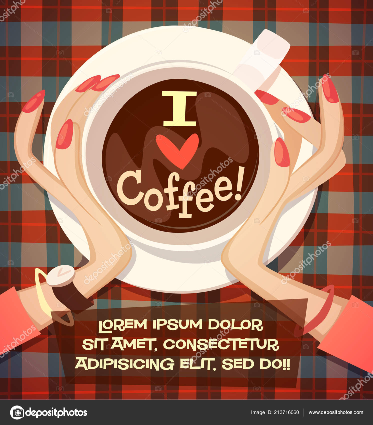Coffee Background Poster Card Vector Image Stock Vector Image by ...