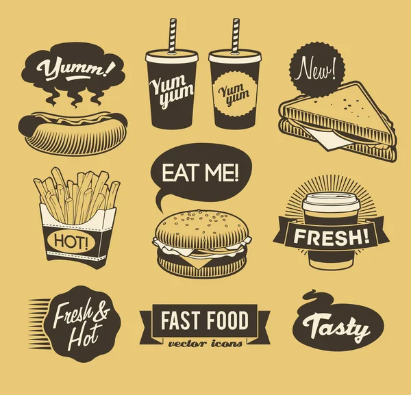 Fast food signs set Stock Vector Image by ©meowudesign #82522044