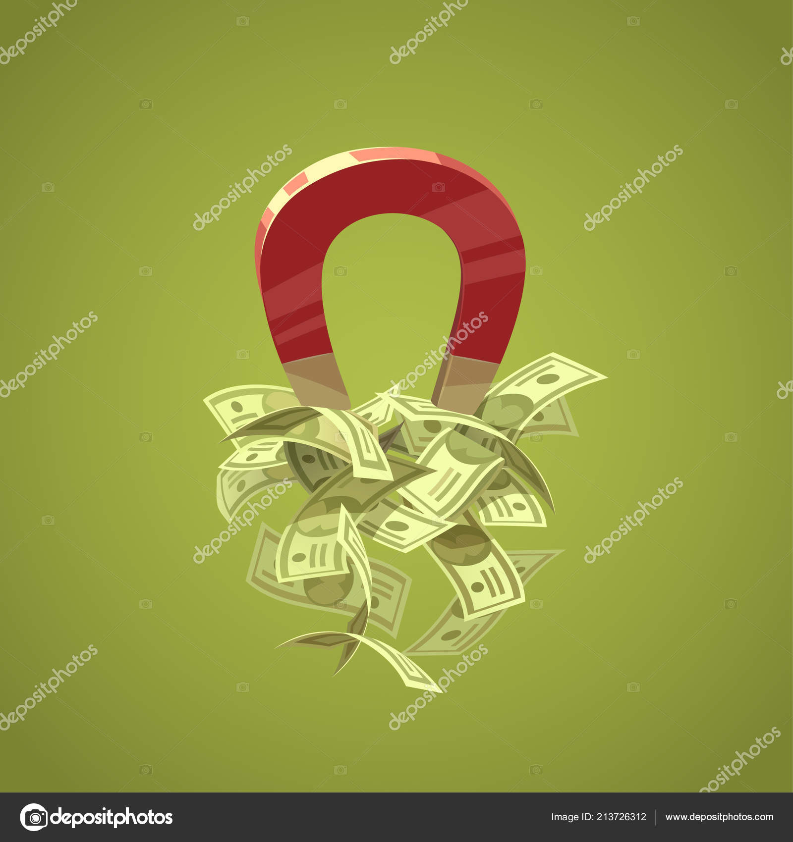 Money Magnet Isolated Object Background Stock Vector by ©Darumo 213726312