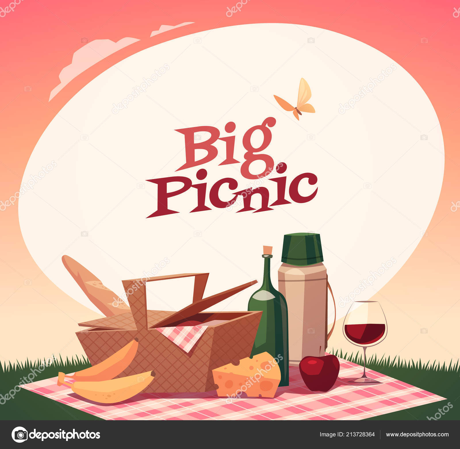 Picnic Background Vector Illustration Stock Illustration by ©Darumo ...