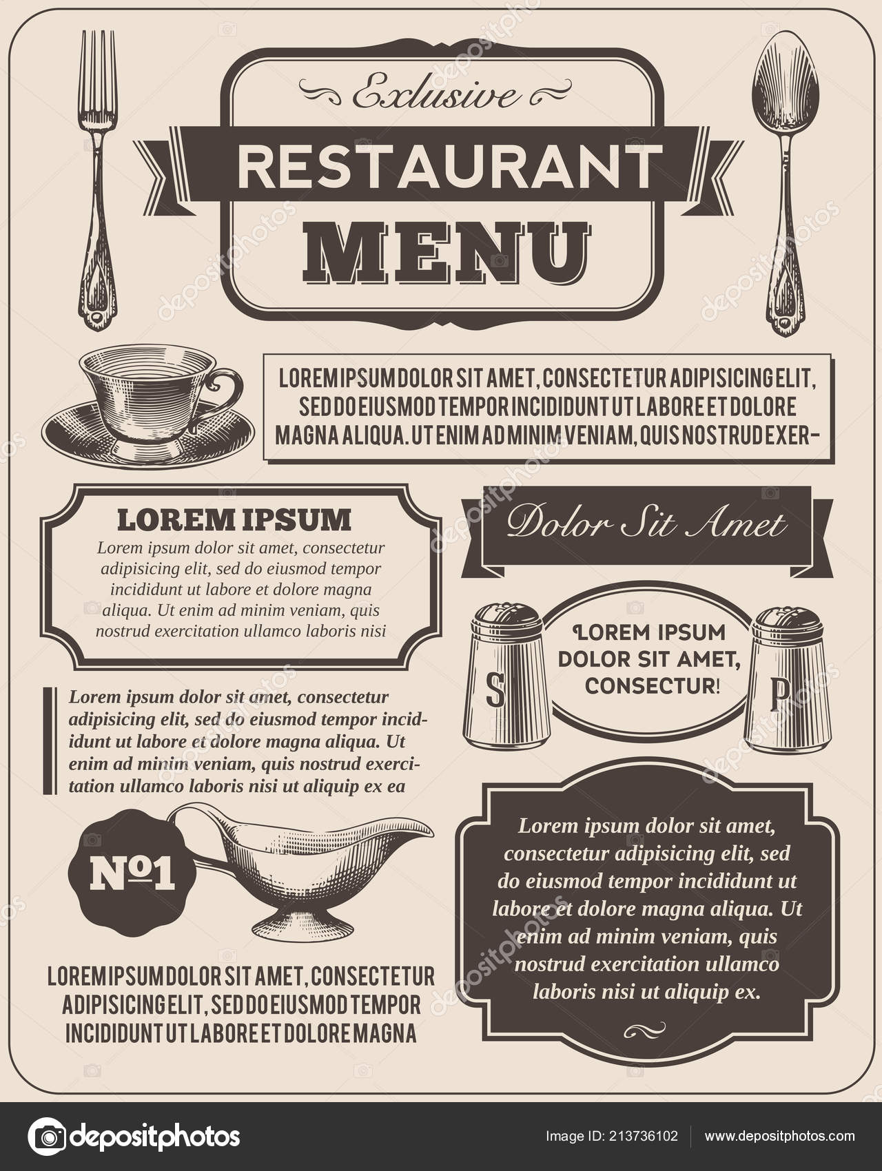 Vintage Pamphlet Vector Illustration Stock Vector by ©Darumo 213736102