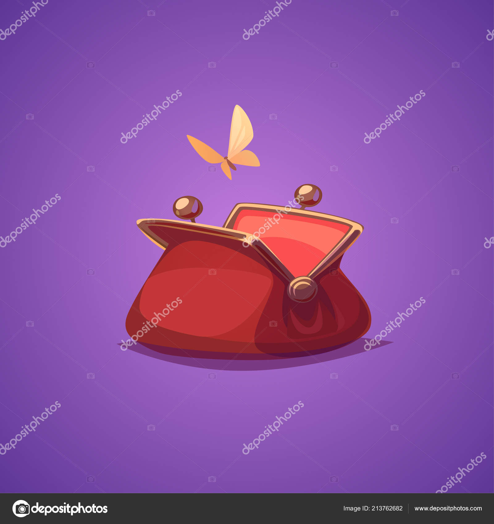 Empty Purse Isolated Object Background Stock Vector Image by ©Darumo ...