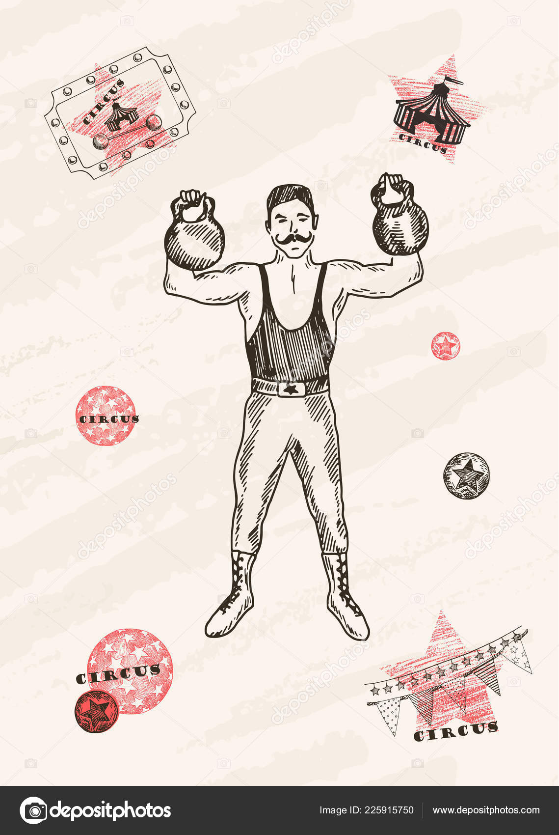 Circus Strongman Mustache