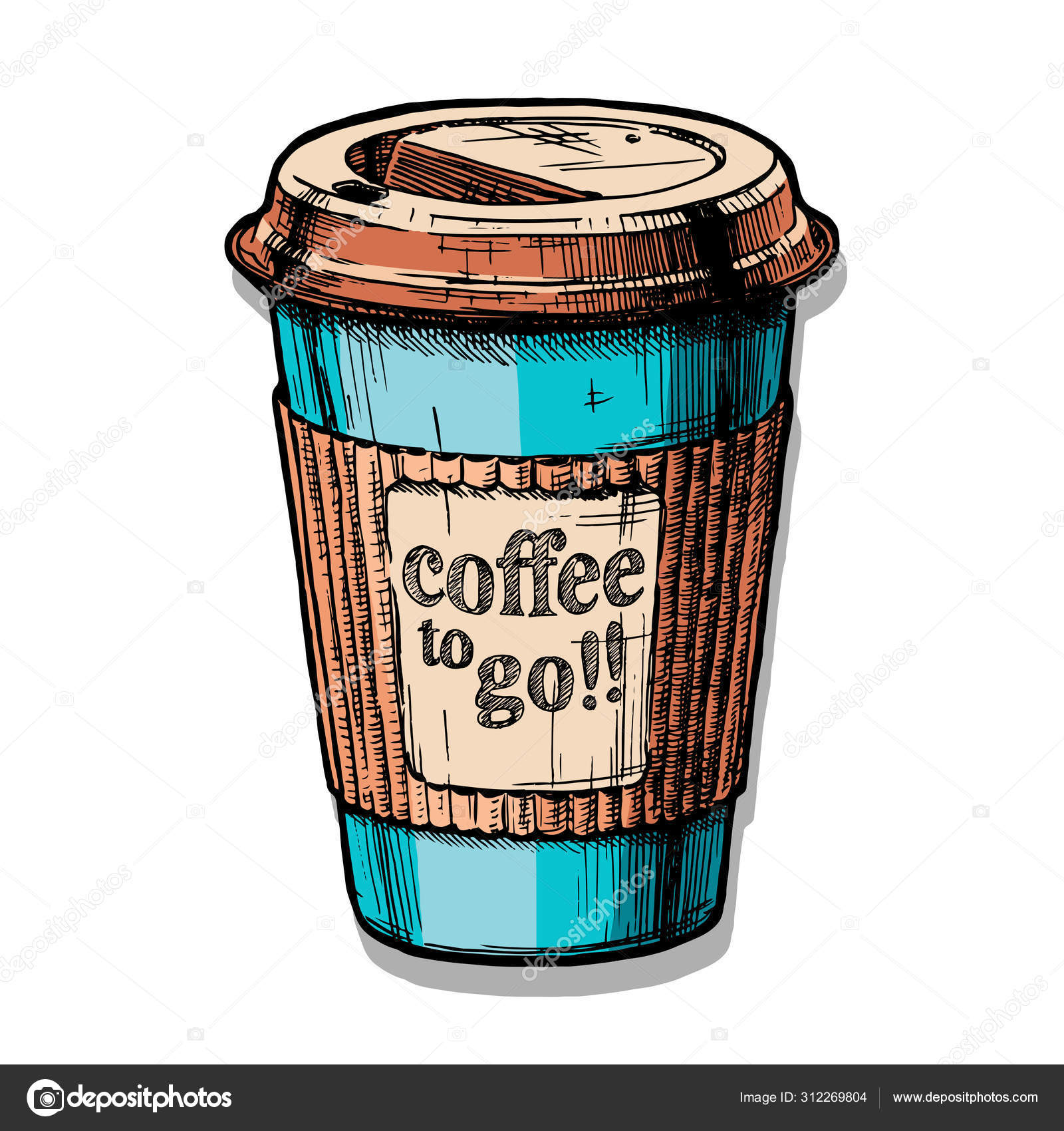 Kaffee to go - Vektorgrafik: lizenzfreie Grafiken © suricoma 312269804 ...