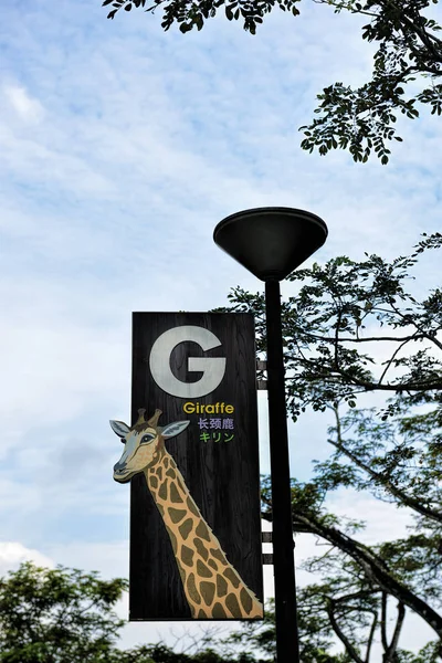 Welcome wayfinding sign lifesize giraffe Stock Photos, Royalty Free ...
