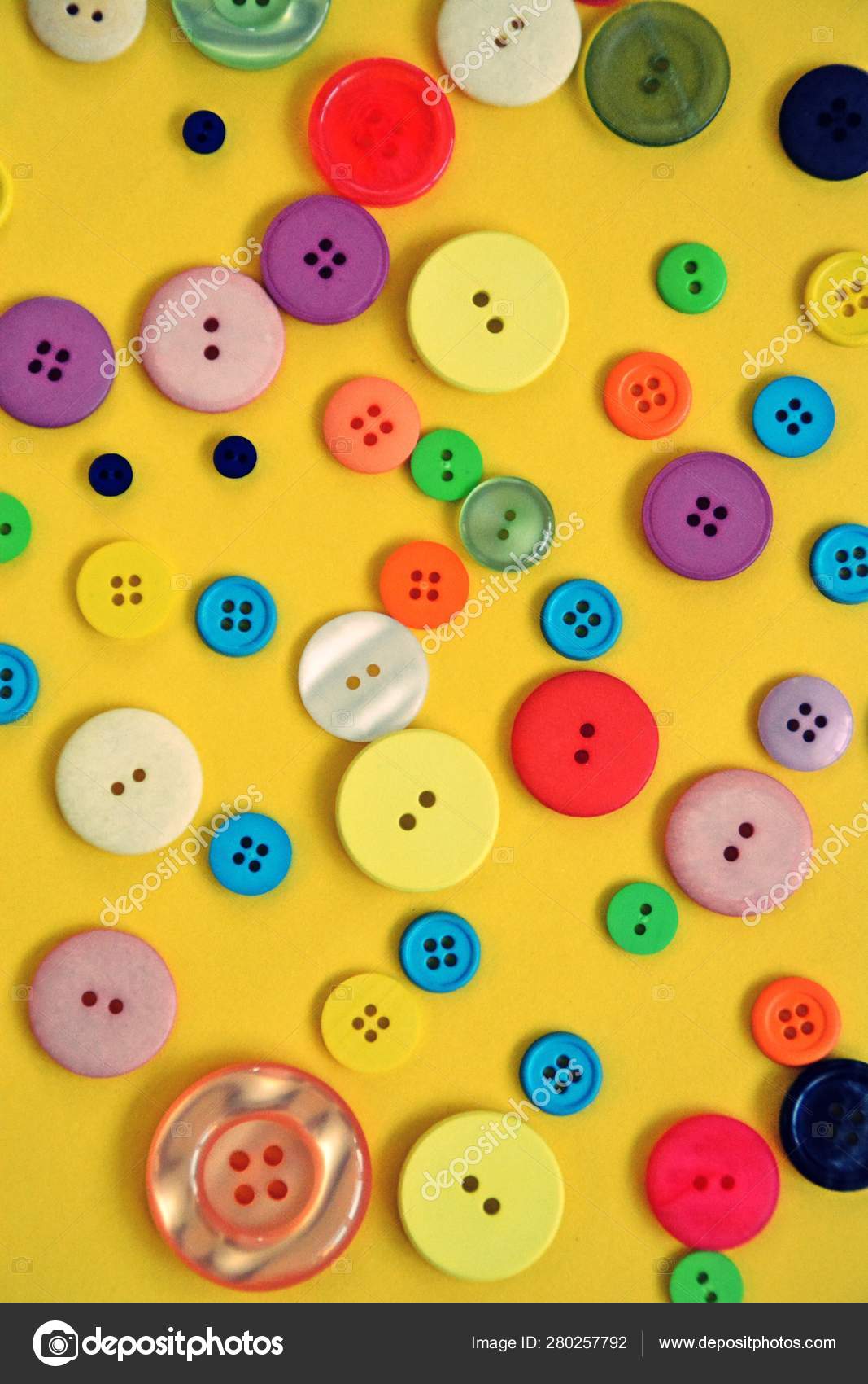 Large Set Buttons Different Colors Designs Front One Colored Background ...