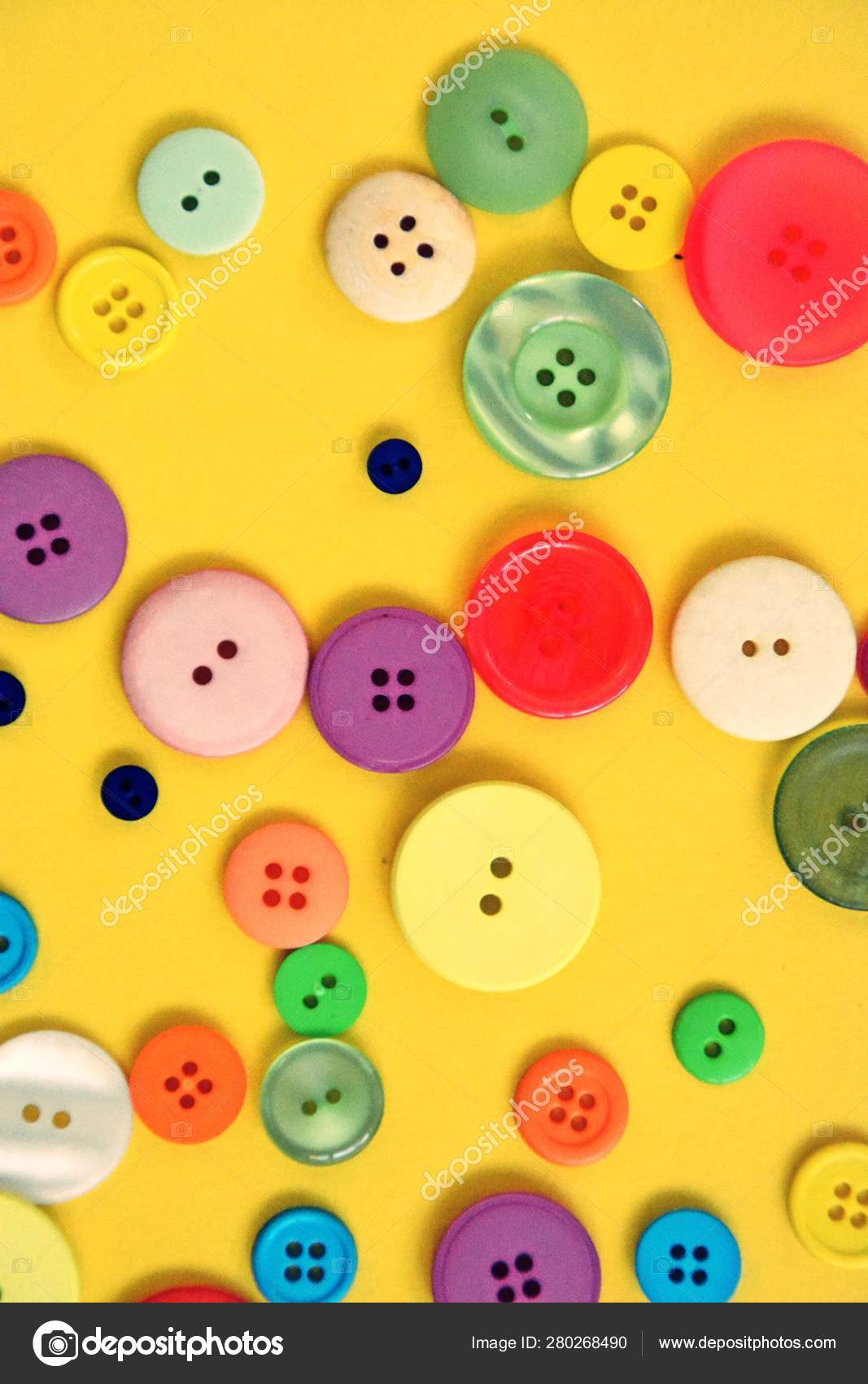 Large Set Buttons Different Colors Designs Front One Colored Background ...