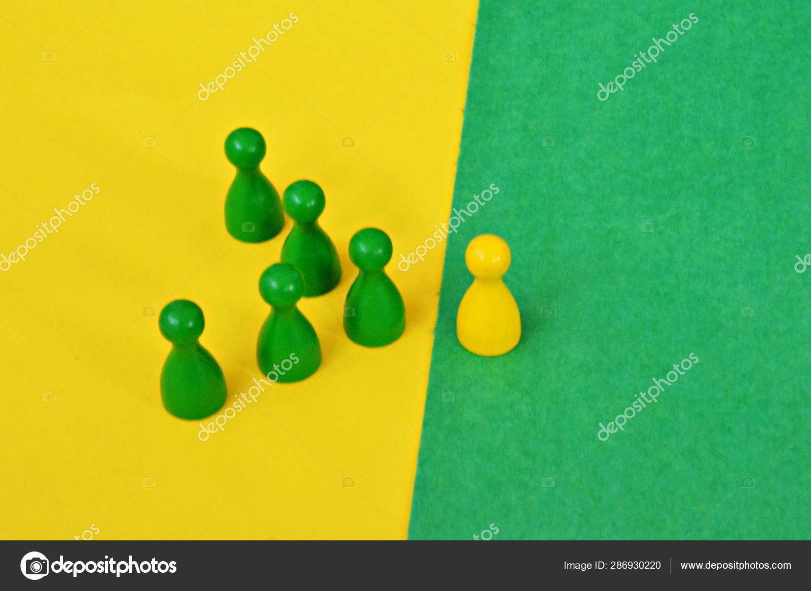 Team Wooden Game Characters Board Game Face Each Other Greeted Stock ...