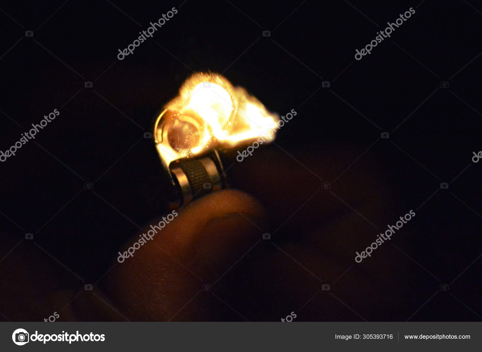 Turn Lighter Night Close — Stock Photo © maddas #305393716