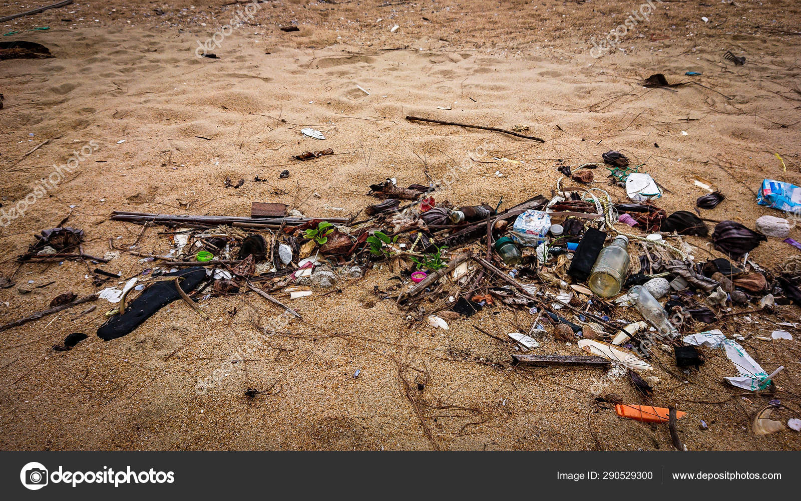 Bad Environment Beach Garbage Water Pollution Plastic Sand Trash Beach ...