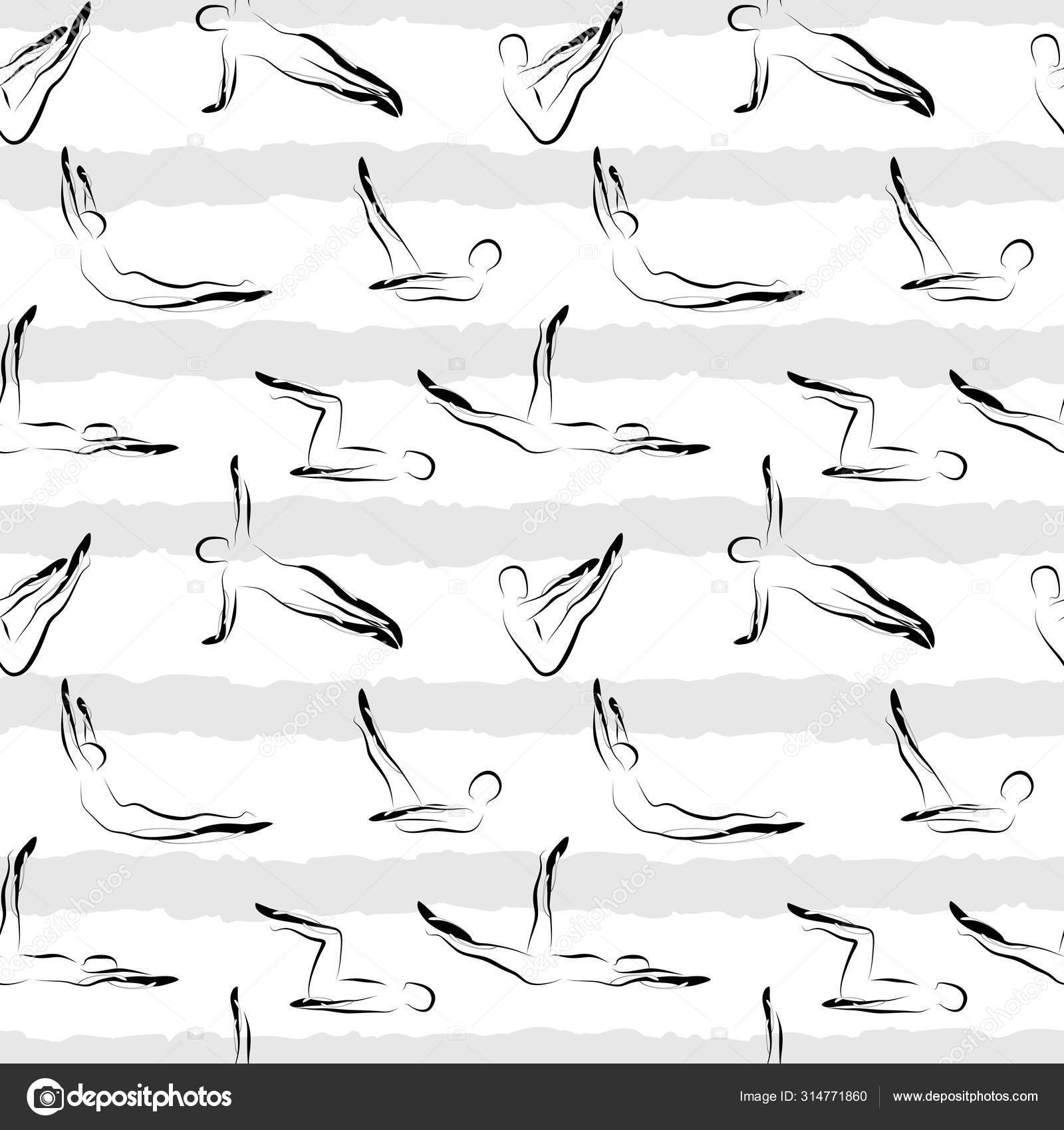 Pilates Poses Vector