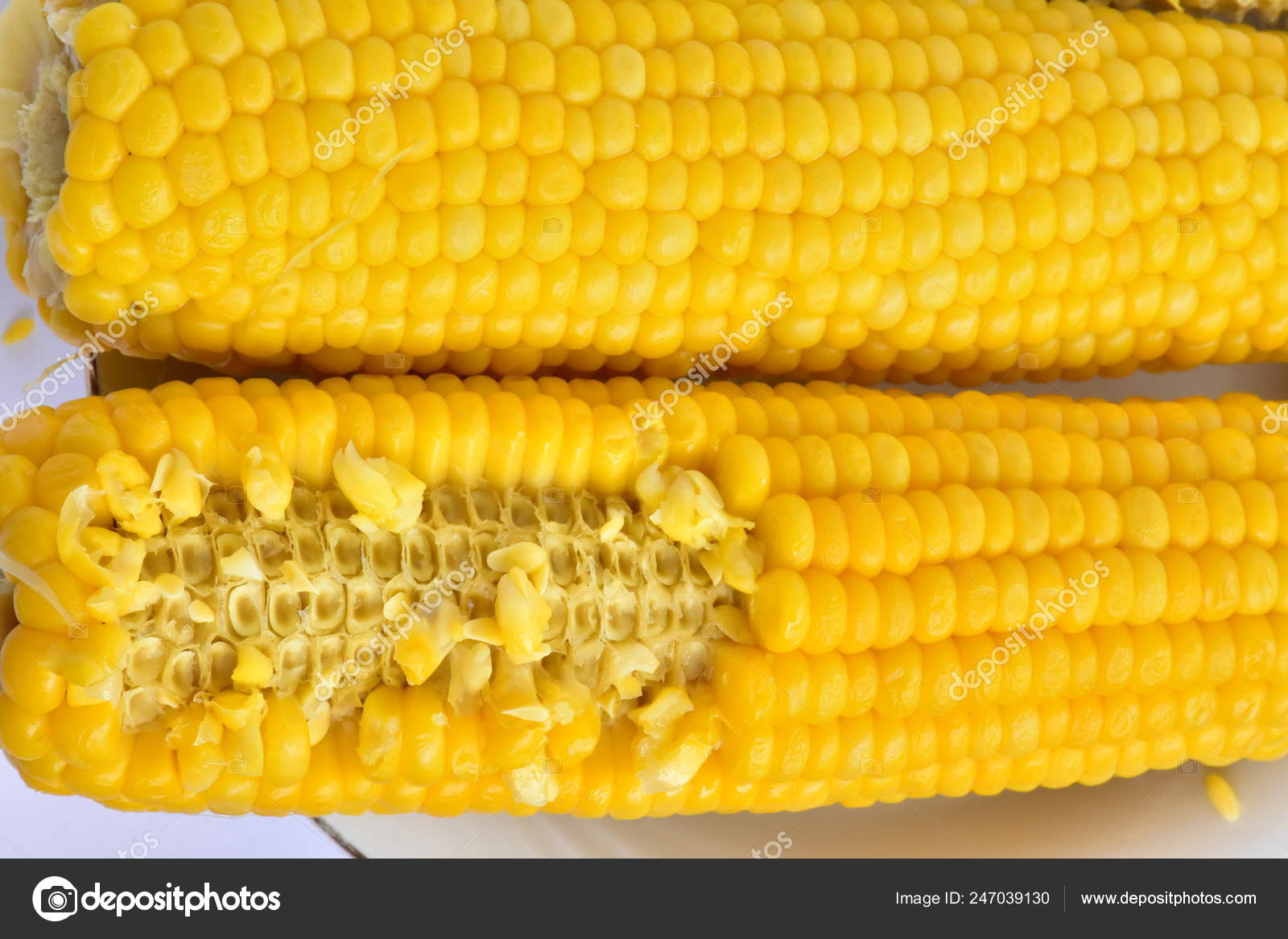 Boiled Corn Close Stock Photo by ©GalinkaLB 247039130