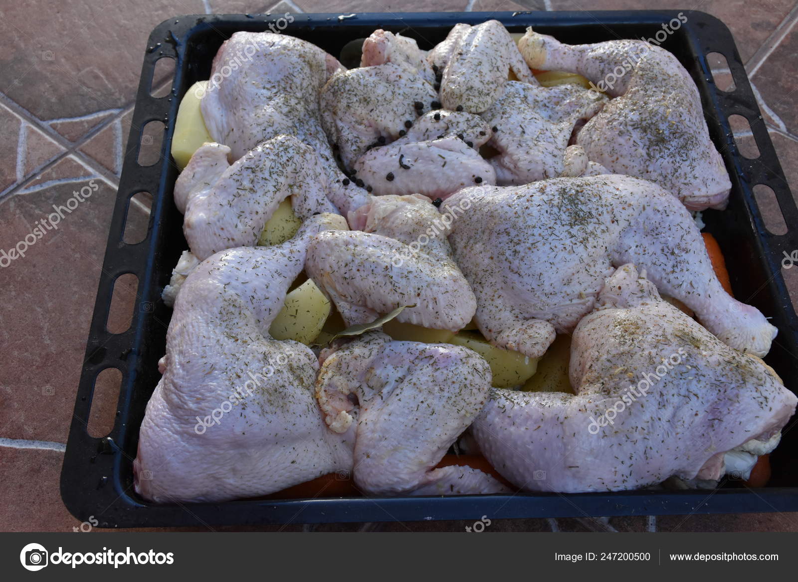 Fresh Chicken Cooking — Stock Photo © GalinkaLB #247200500