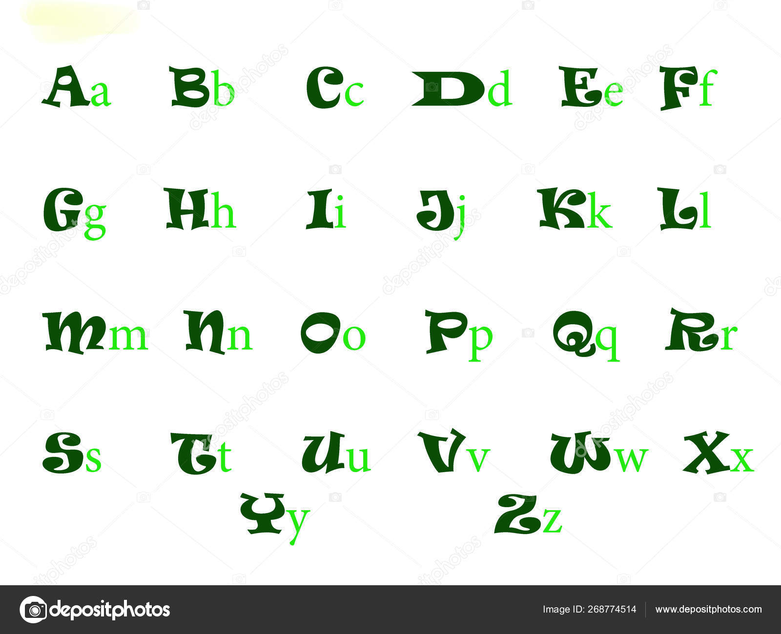 Creative Abc Calligraphy Alphabet Template — 스톡 사진 © GalinkaLB #268774514