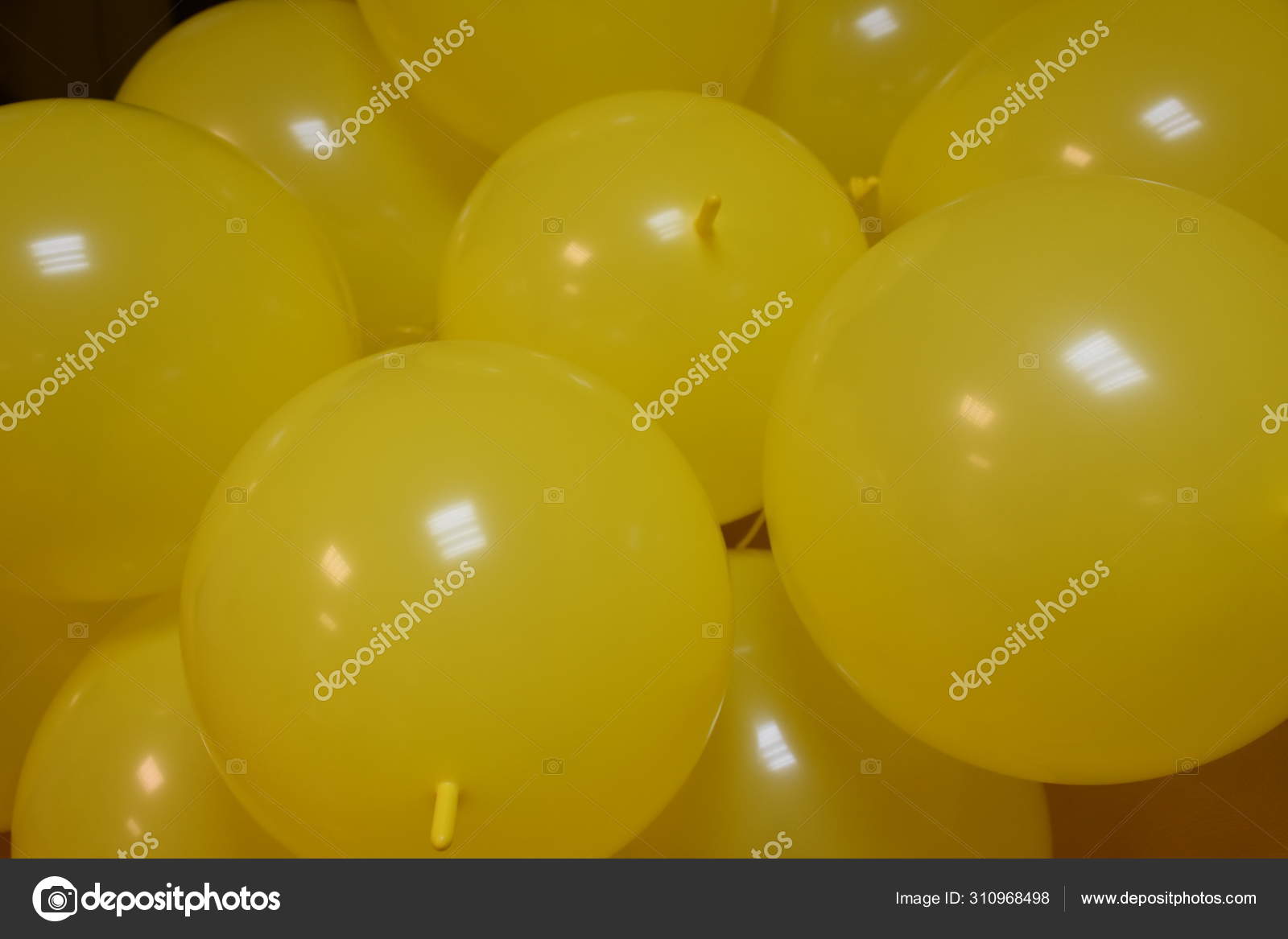 Yellow Inflatable Balls Yellow Background — Stock Photo © GalinkaLB ...