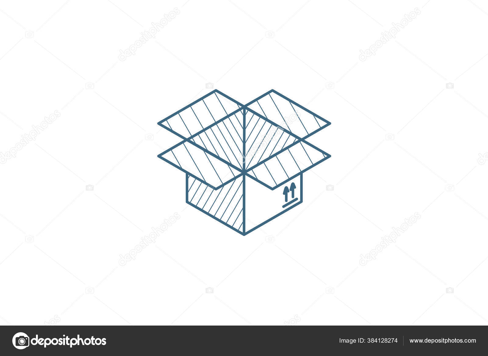 3d Open Box Drawing