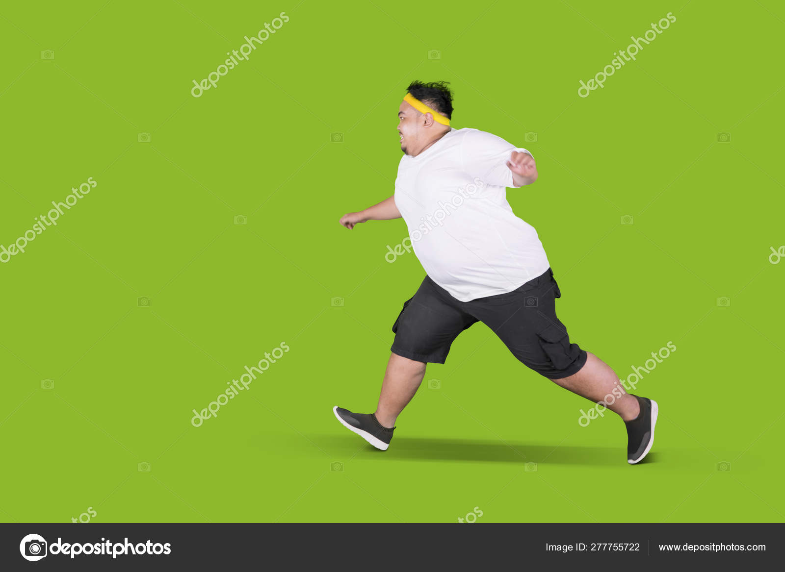 Man Running Fast Scared