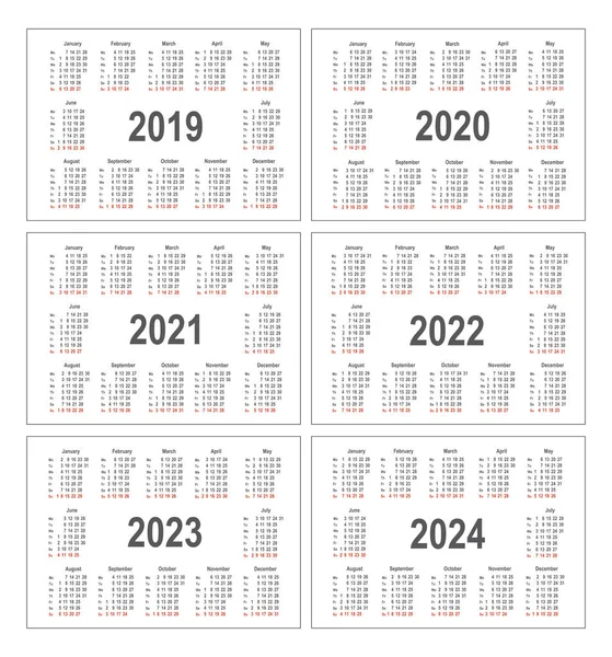 2019 2022 calendar Vector Art Stock Images | Depositphotos