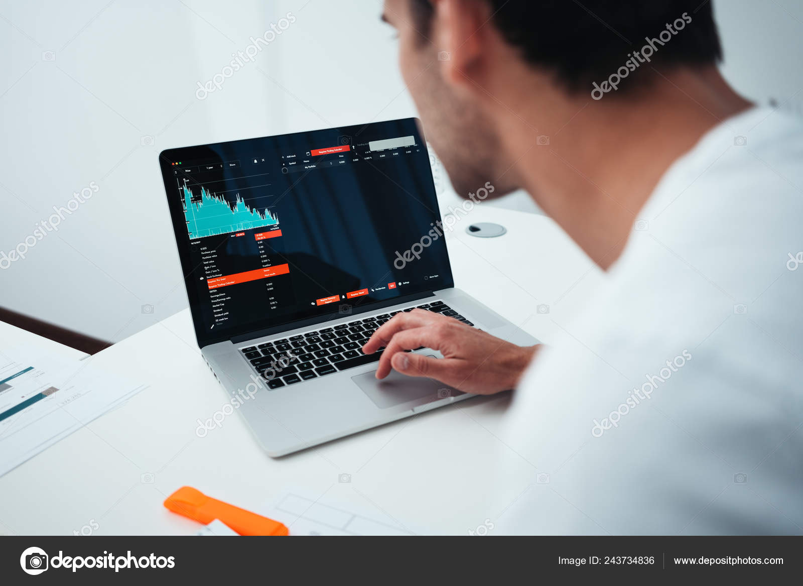 Architect Disign Concept Blueprint Young Man Designer Sketching ...