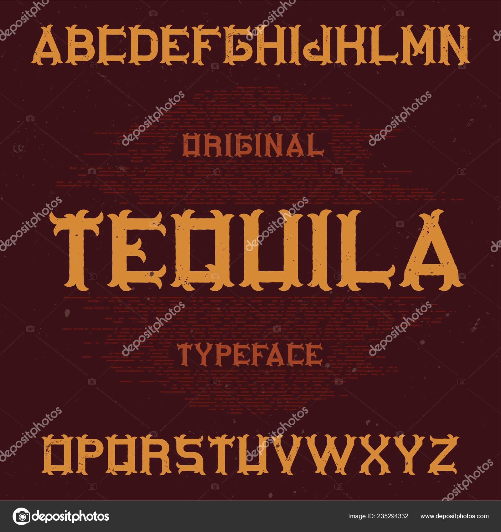 Vintage label font named Tequila. Stock Vector Image by ©antonantipov ...