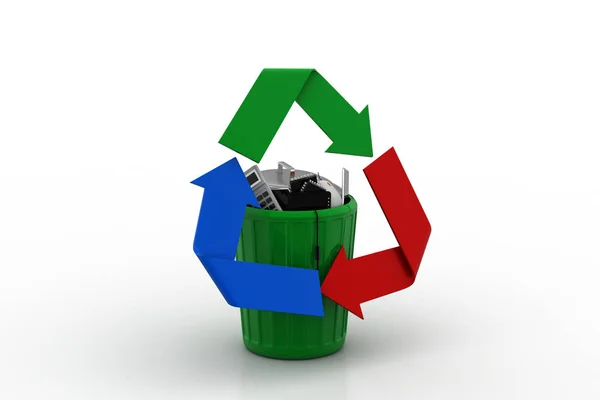 Cycle Bin White Background Stock Photo by ©manojmadhu144@gmail.com ...