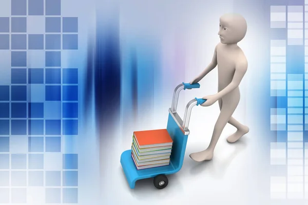 Man Trolley Delivering Books Stock Photo by ©manojmadhu144@gmail.com ...