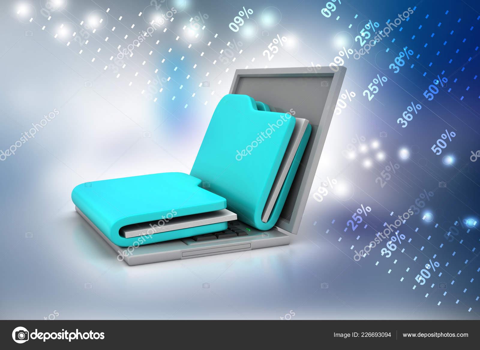 Illustration File Transfer Concept Color Background Stock Photo by ...