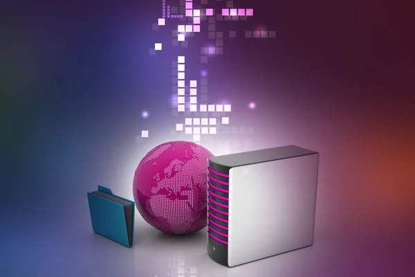 Illustration File Transfer Concept Color Background Stock Photo by ...