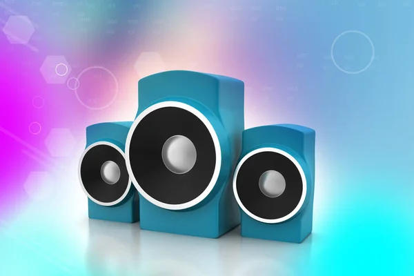 3d illustration of speakers. Audio theme concept - Stock Image - Everypixel