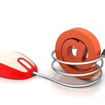 Computer Mouse Connected Mail Symbol White Background Stock Photo by ...