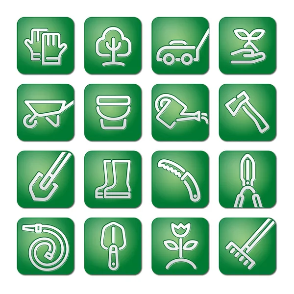 Garden tools icon set — Stock Vector © olegtoka1967 #21063789
