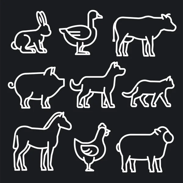 Farm animals icons Stock Vector Image by ©olegtoka1967 #264225268