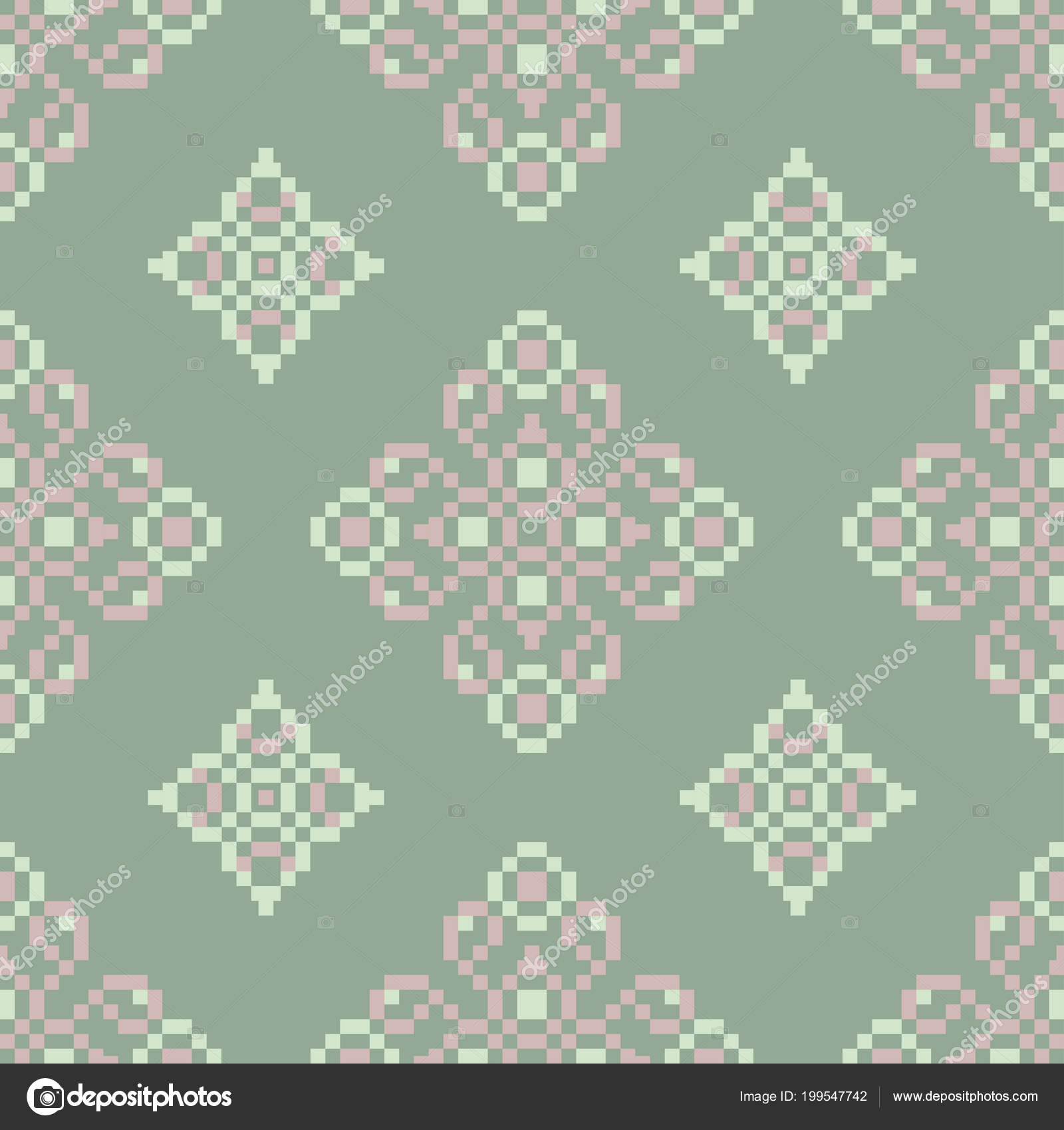 Green Floral Background Seamless Pattern Flower Designs Wallpapers ...